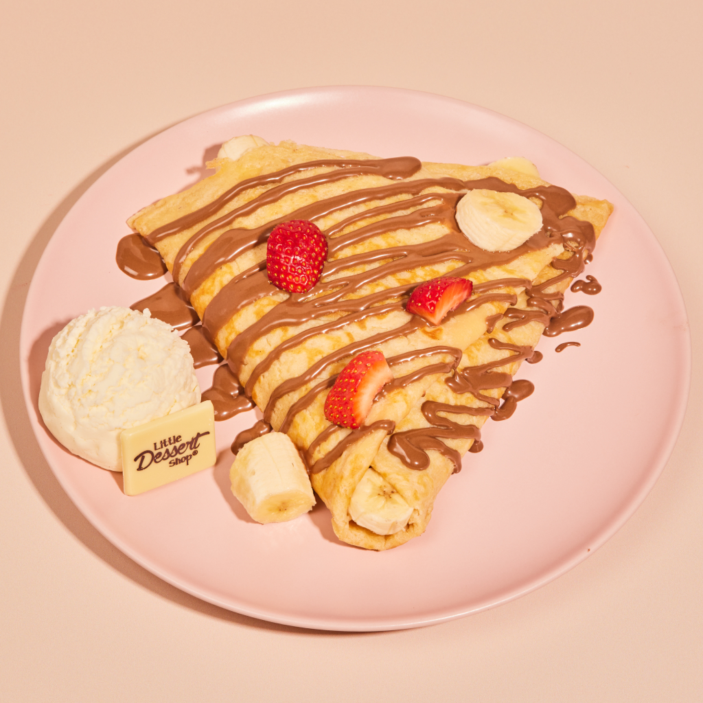 Banana & Strawberry Delight Crepe | Little Dessert Shop